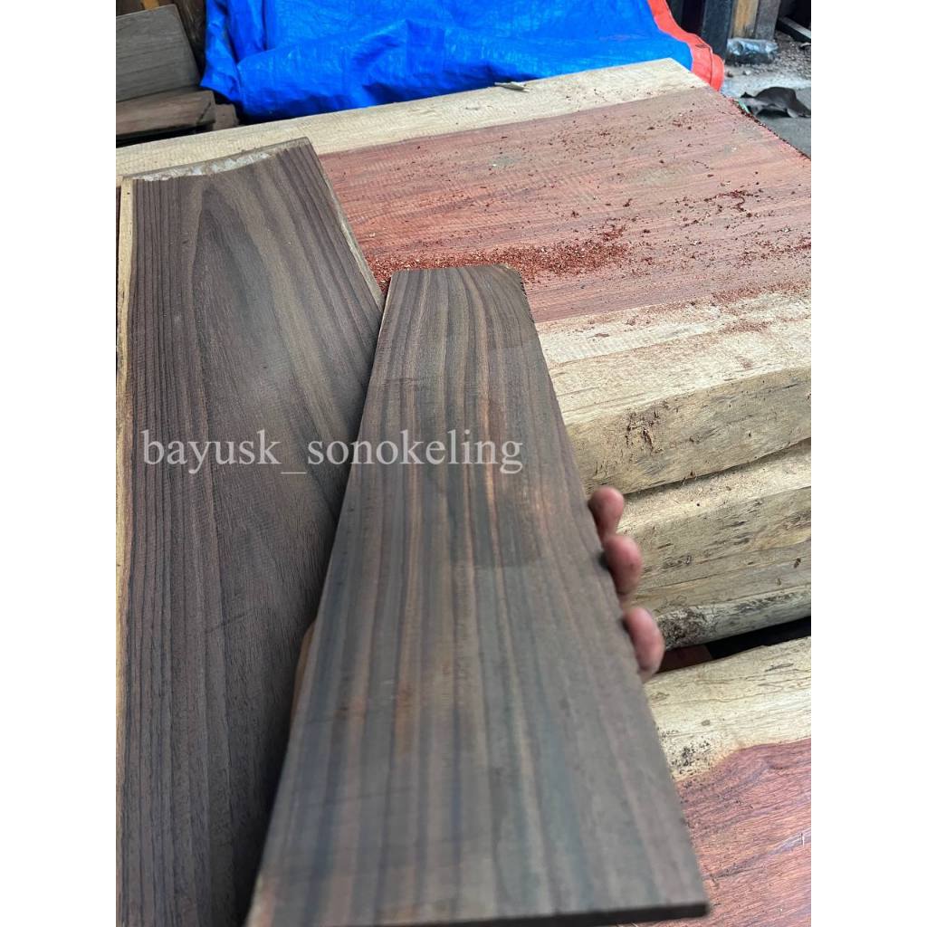 Jual Kayu sonokeling full galih ukuran lebar 13 cm, ukuran lain bisa ...