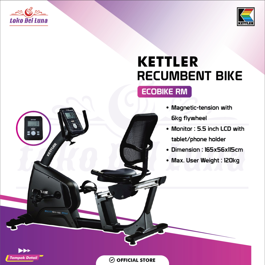 Jual KETTLER RECUMBENT BIKE ECOBIKE RM ORIGINAL & GARANSI RESMI ...