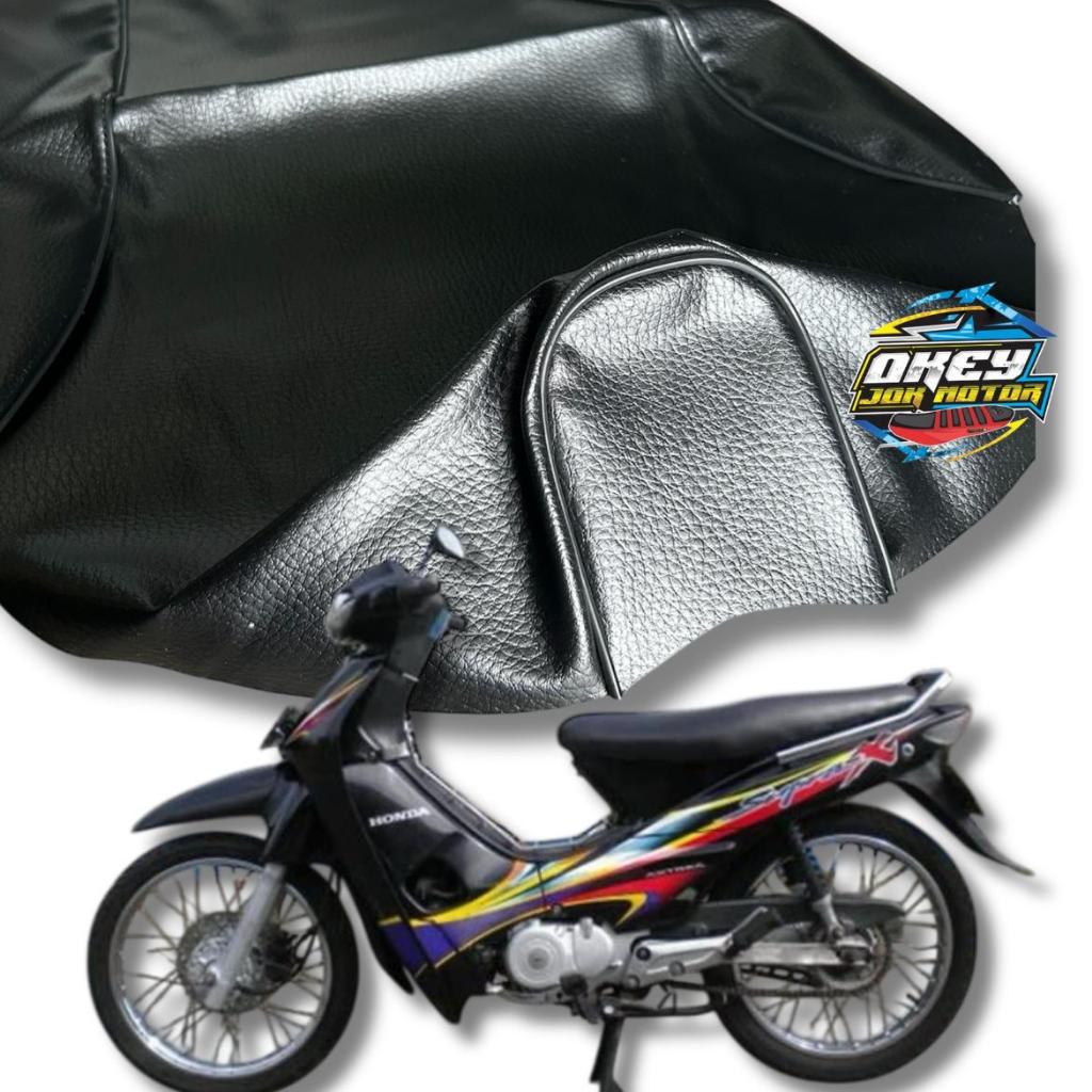 Jual sarung jok motor supra x 100/kulit jok motor supra x lama ...