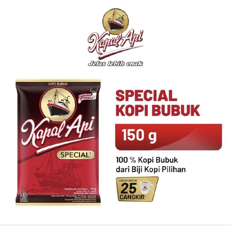 Jual Kapal Api Kopi Bubuk Special 150gr | Shopee Indonesia