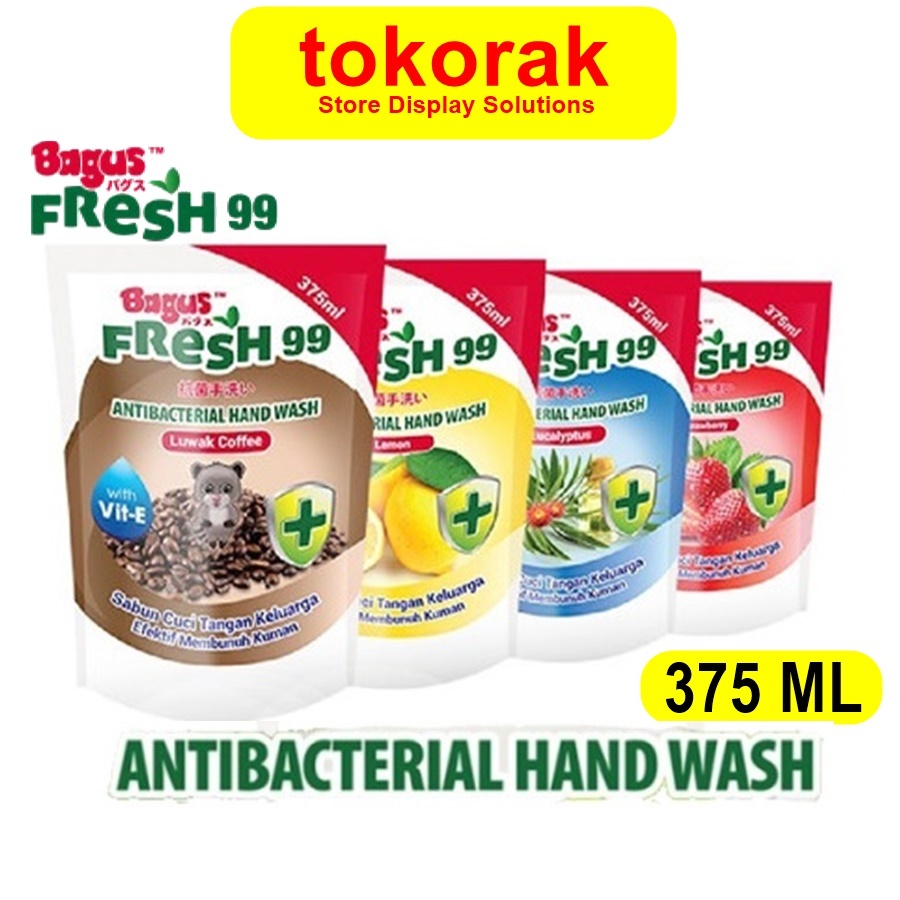 Jual BAGUS FRESH 99 REFILL SABUN CUCI TANGAN 375 ML DENGAN VITAMIN E ...