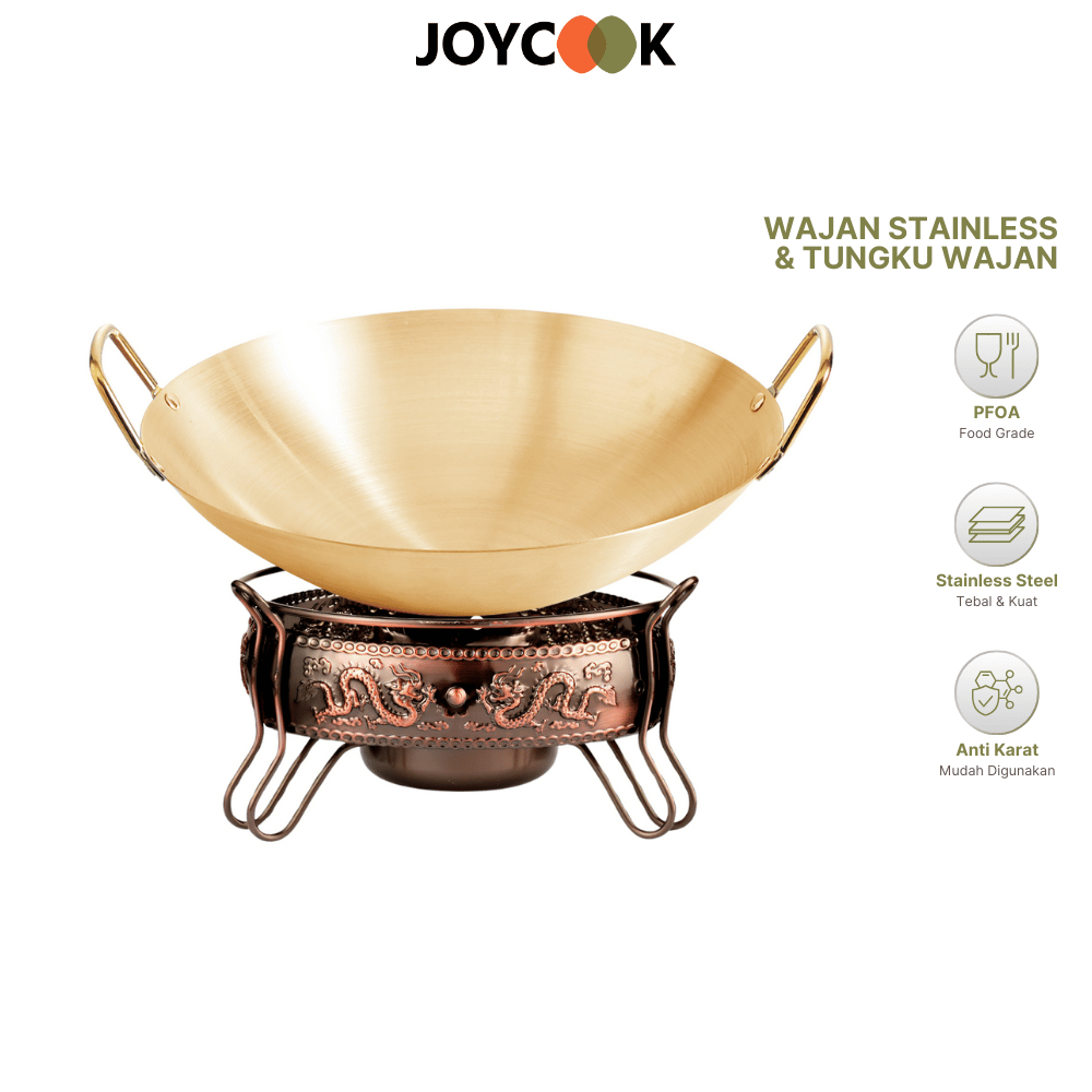 Jual JOYCOOK Tungku dan Wajan Penggorengan Kuali Mini Stainless Steel ...