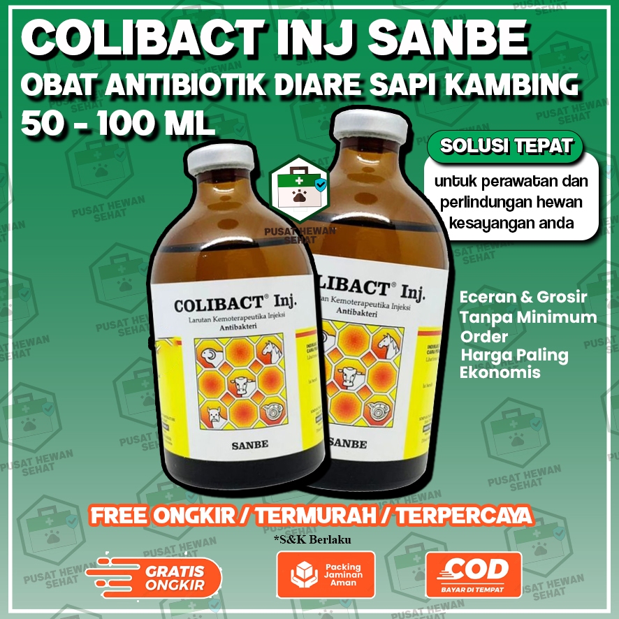 Jual COLIBACT INJ SANBE 50 ML 100 ML - Obat Antibiotik Diare dan ...