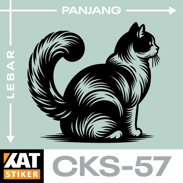 Jual CKS 57 : Sticker Cutting Kucing Emblem Logo list Variasi Backdoor ...