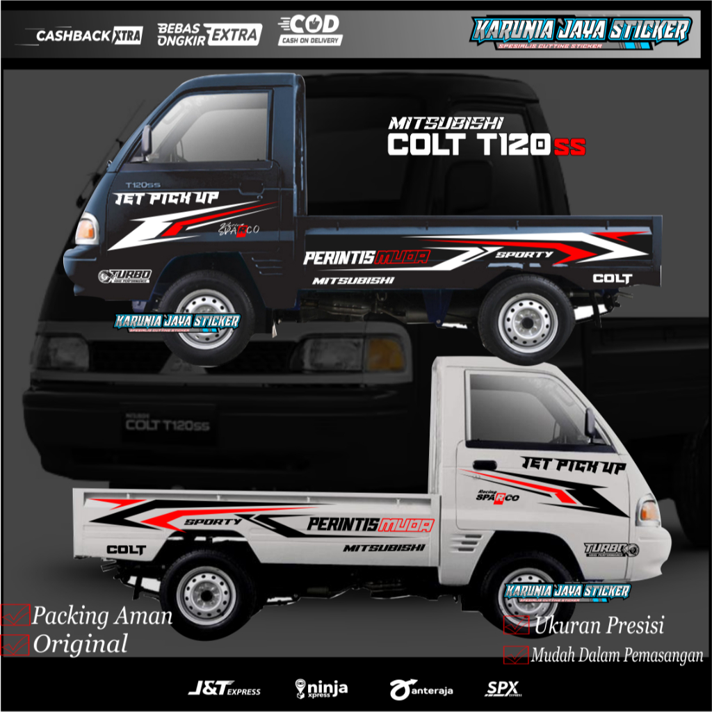 Jual stiker mobil pick up coolt t120ss stiker stripping mobil pick up ...