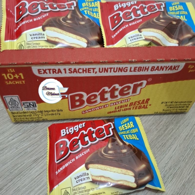 Jual BETTER sandwich biskuit @ 27g | Shopee Indonesia