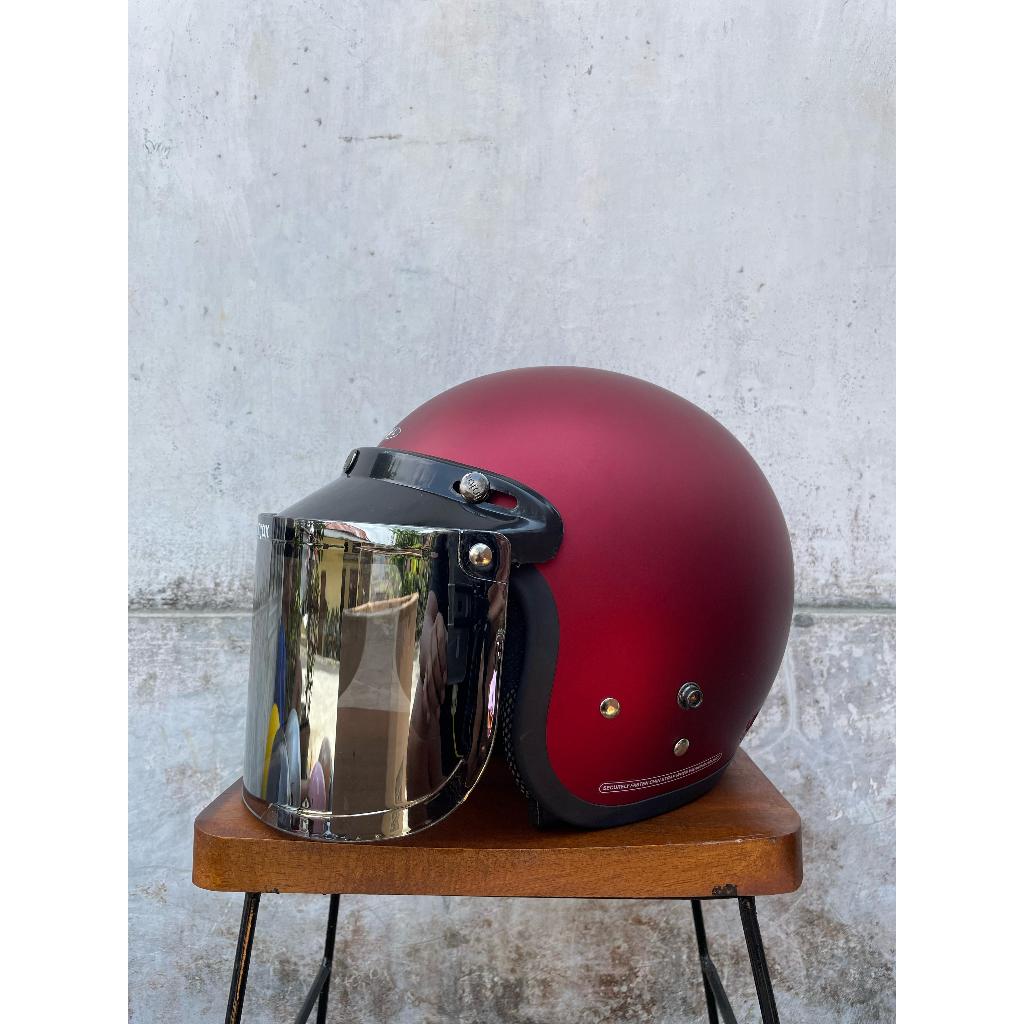 Jual Helm bogo retro premium dewasa pria wanita hijab FREE KARDUS SNI ...