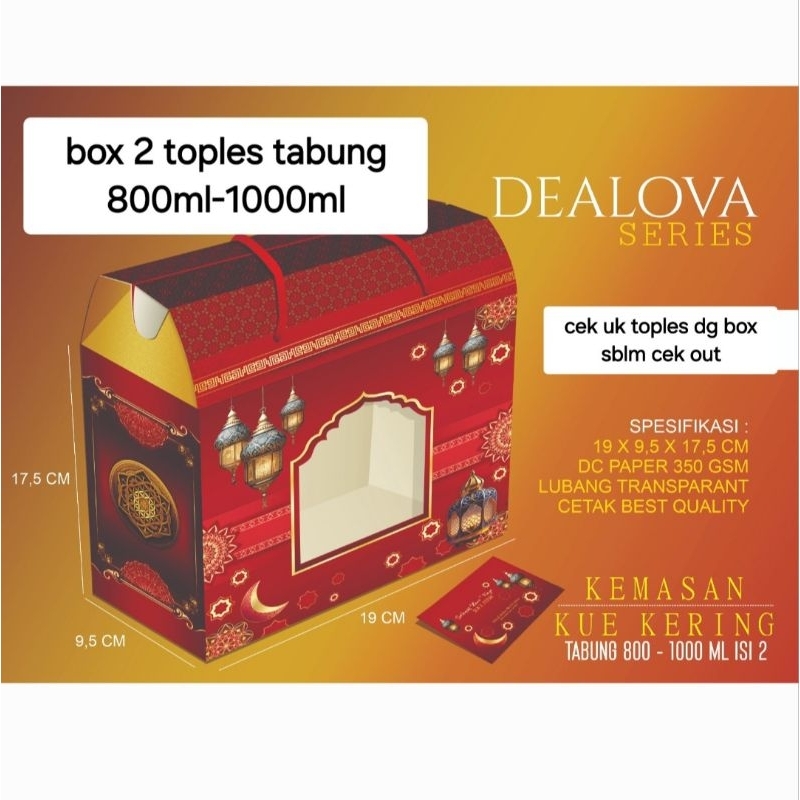 Jual box topes tabung 800ml-1000ml isi 2 toples(10pcs box) | Shopee ...