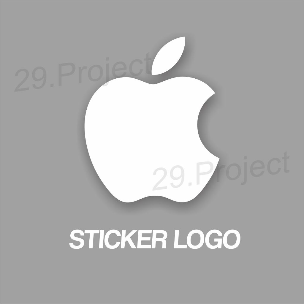 Jual Sticker Gambar Logo APEL putih tahan air | Shopee Indonesia