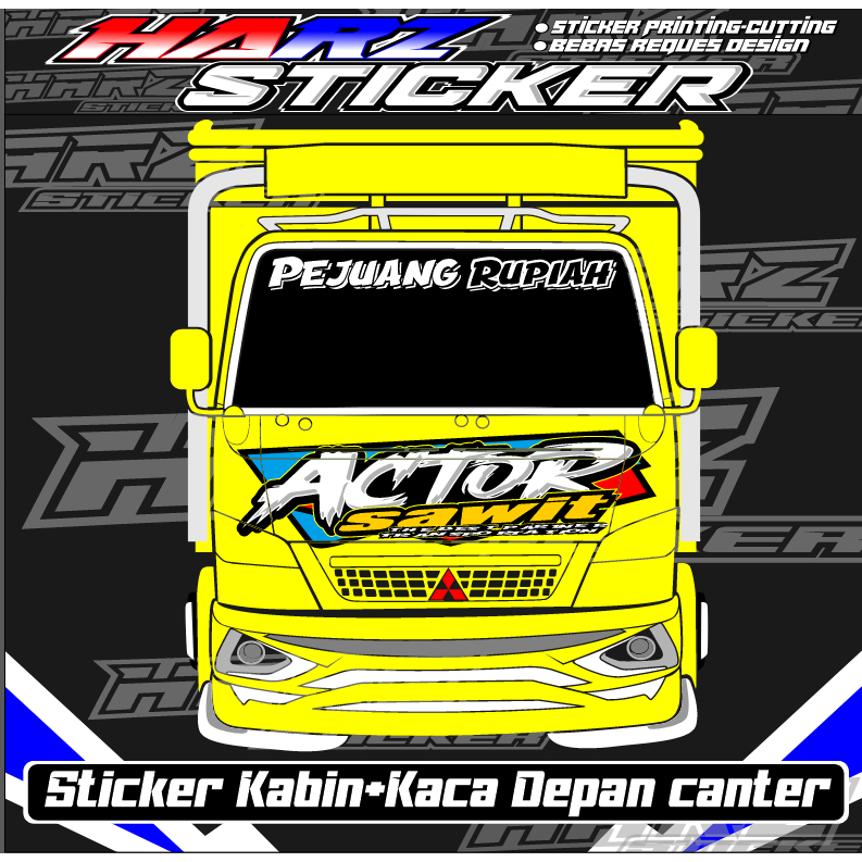 Jual Stiker Kabin Depan Truk Canter-Stiker Actor Sawit-Stiker Variasi ...
