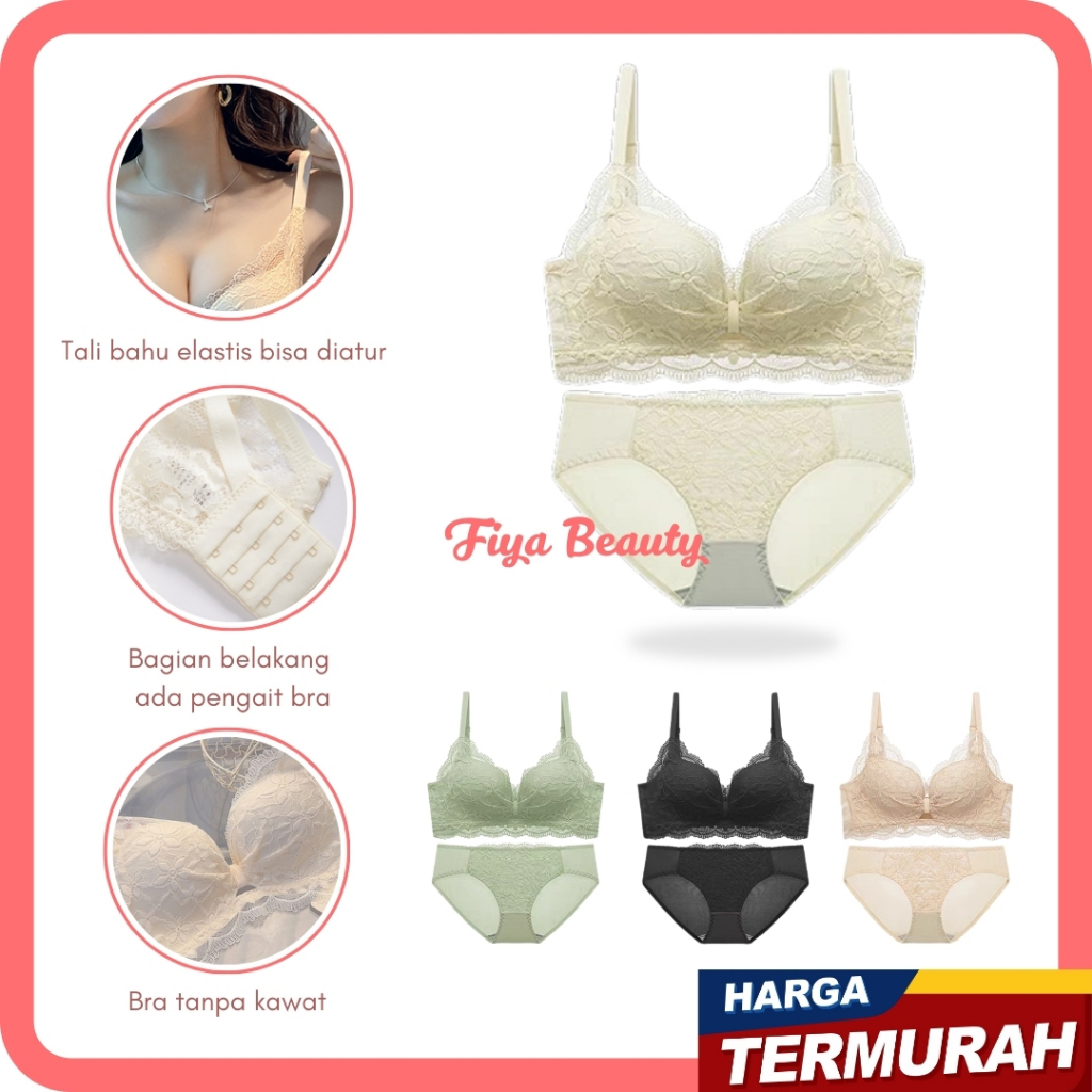 Jual Bra Set CD 3978 Bra CD Set Pakaian Dalam Wanita Bra Tanpa Kawat Bh Tanpa Kawat BH Set ...