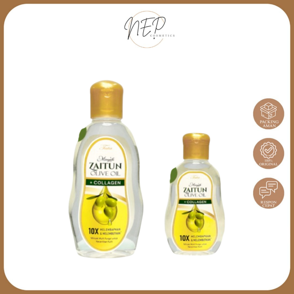Jual Tata Minyak Zaitun Olive Oil + Collagen 54ml & 100ml/Minyak Pijat Tubuh | Shopee Indonesia