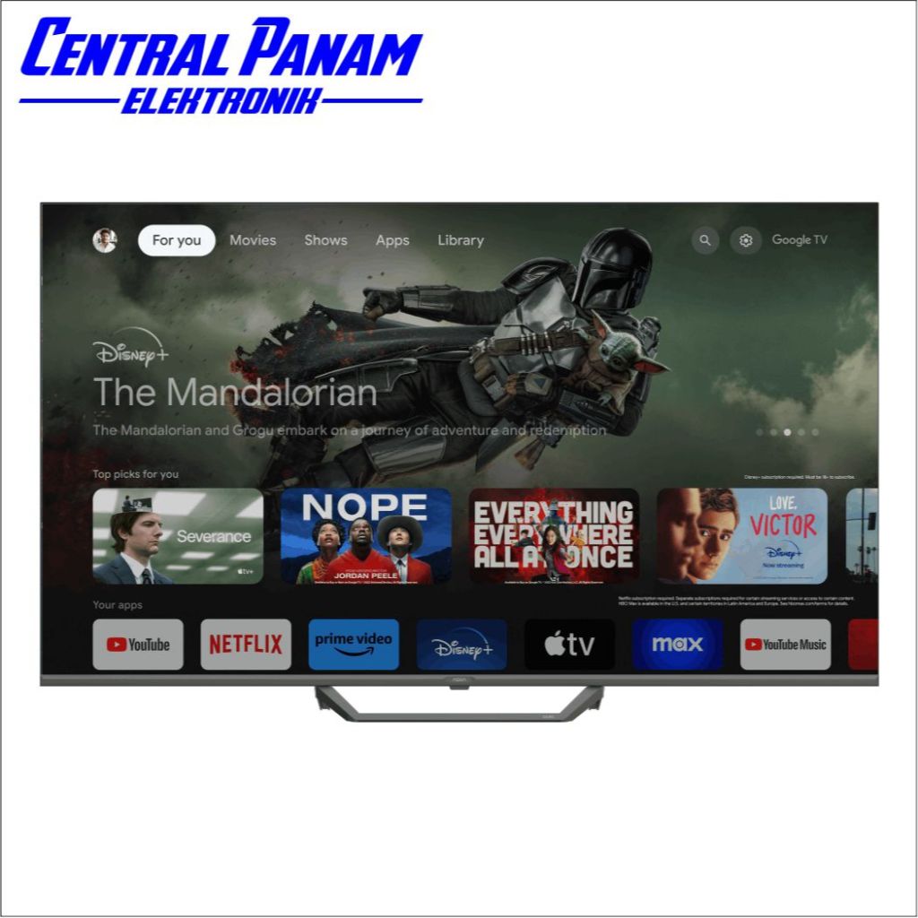 Jual AQUA 55 Inch QLED Smart Google TV 4K UHD AQT55S80EUX Central Panam ...