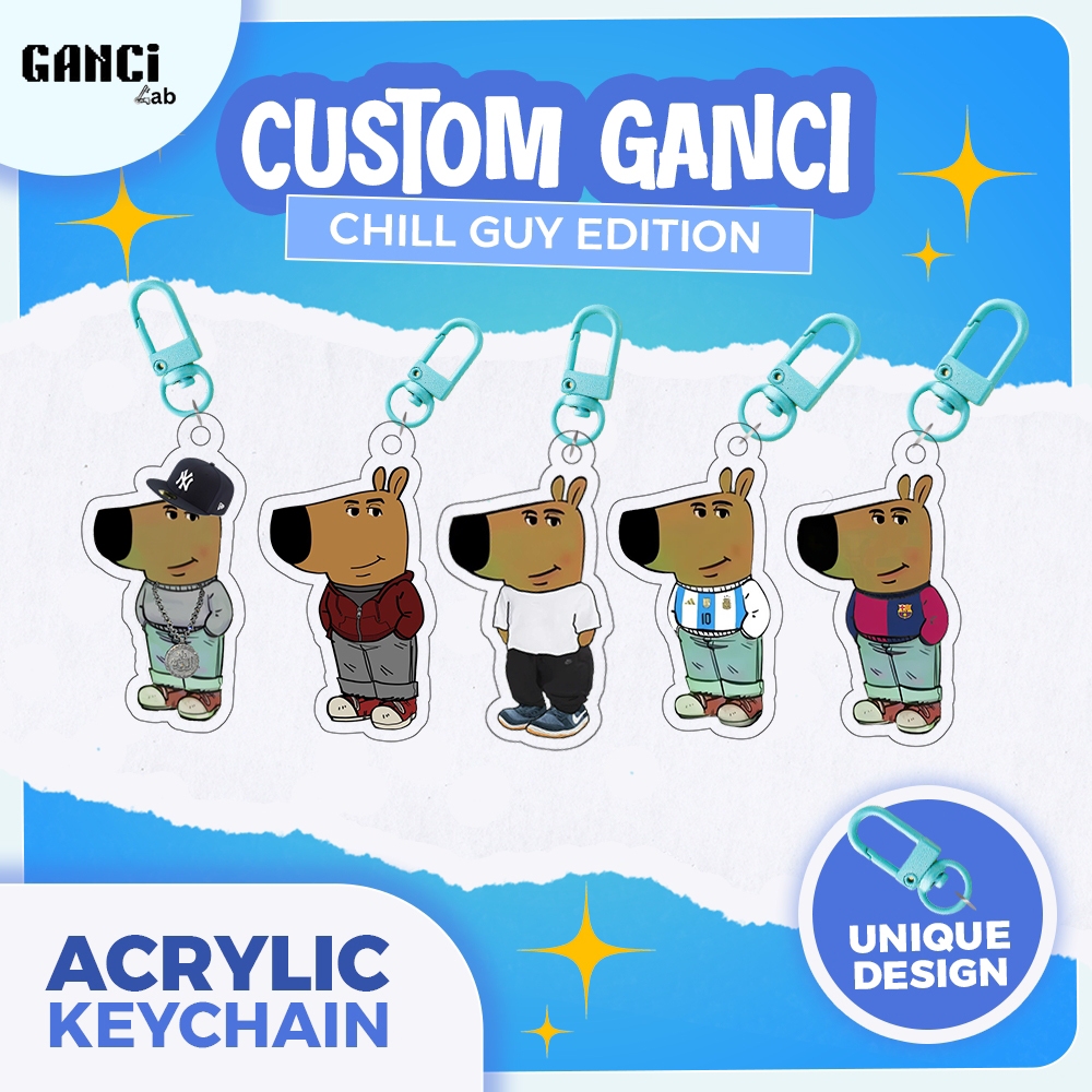 Jual Gantungan Kunci Chill Guy Cute Keychain Ganci Custom Souvenir Lucu ...