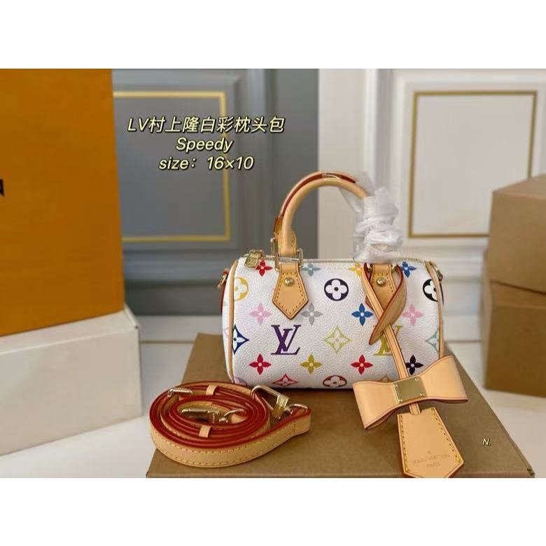 Jual LV Louis Vuitton Speedy Nano White Murakami Takashi Mini Pillow Bag | Shopee Indonesia