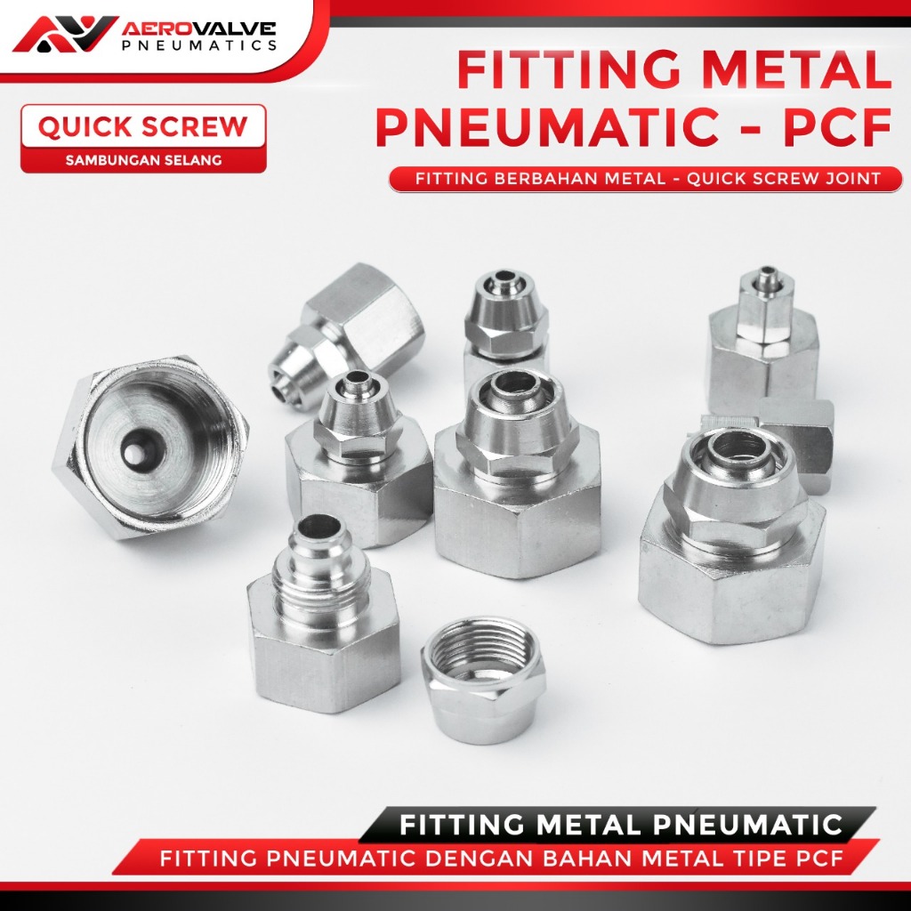 Jual AeroValve - FITTING METAL Pneumatic LURUS DRAT DALAM FEMALE - MPCF ...