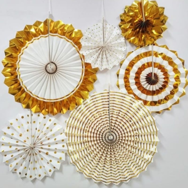 Jual PAPER FAN GOLD/HIASAN LEBARAN/HIASAN RAMADAN ISI 6IN 1 | Shopee ...