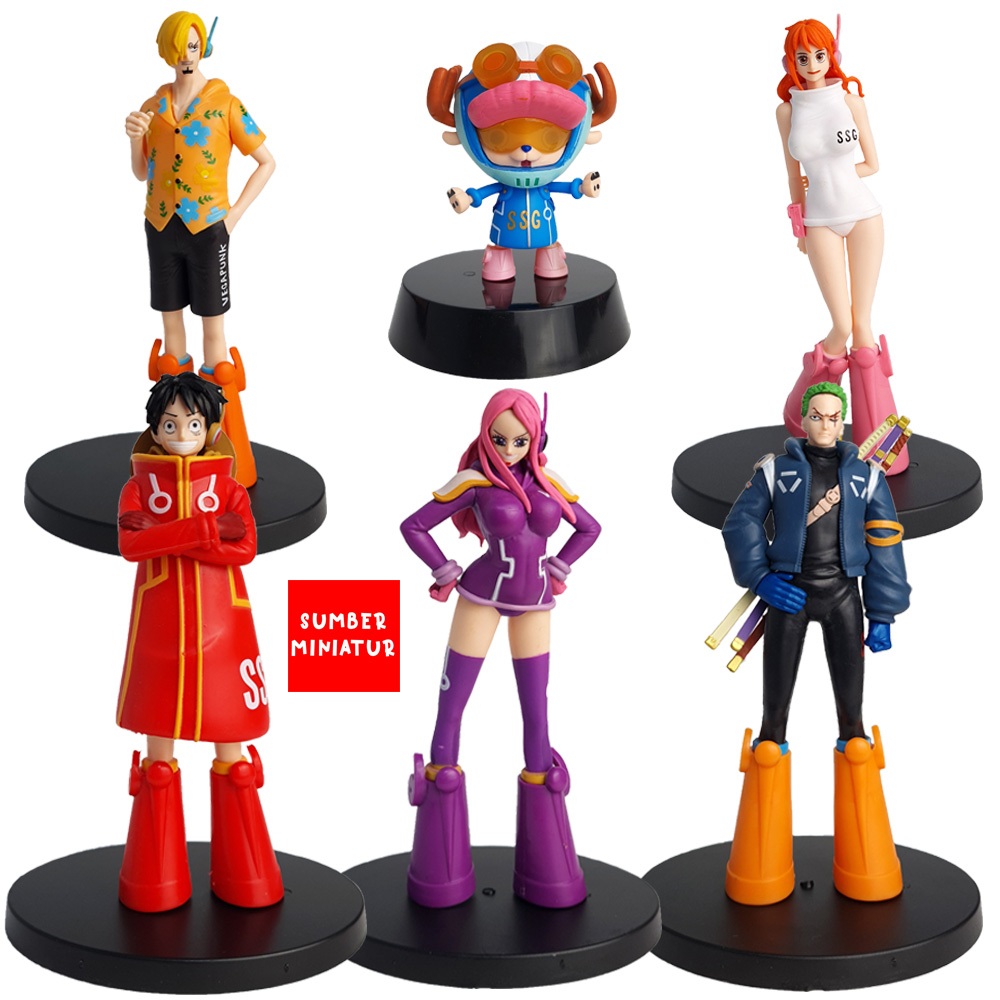 Jual Action Figure Pajangan One Piece Luffy Zoro Nami Sanji Chopper ...