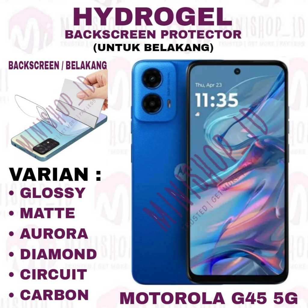 Jual MOTOROLA MOTO G45 G75 5G ANTI GORES HYDROGEL GLOSSY MATTE BLUE ...
