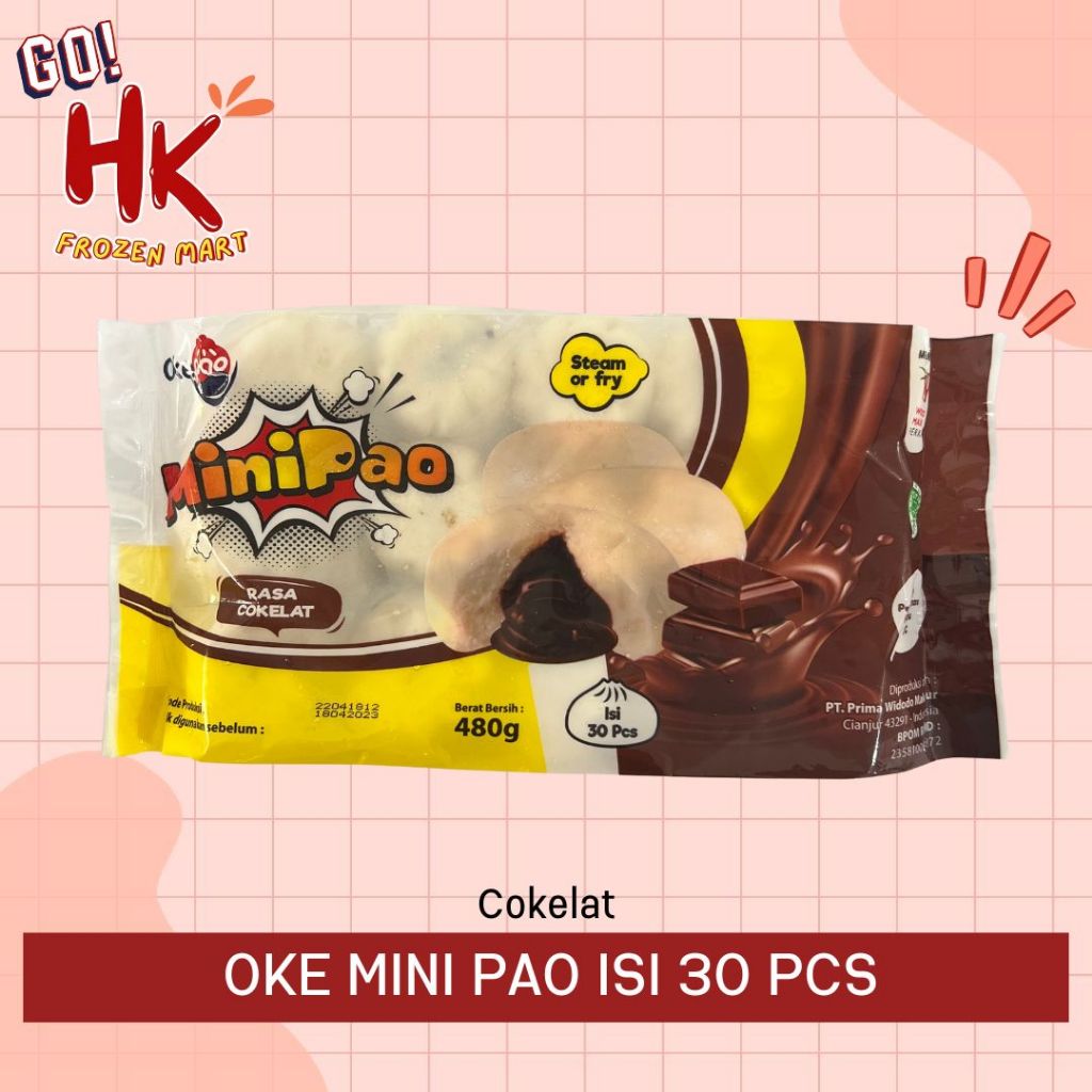 Jual OKE Mipao isi 30 pcs Cokelat | pao frozen bakpao kukus goreng ...