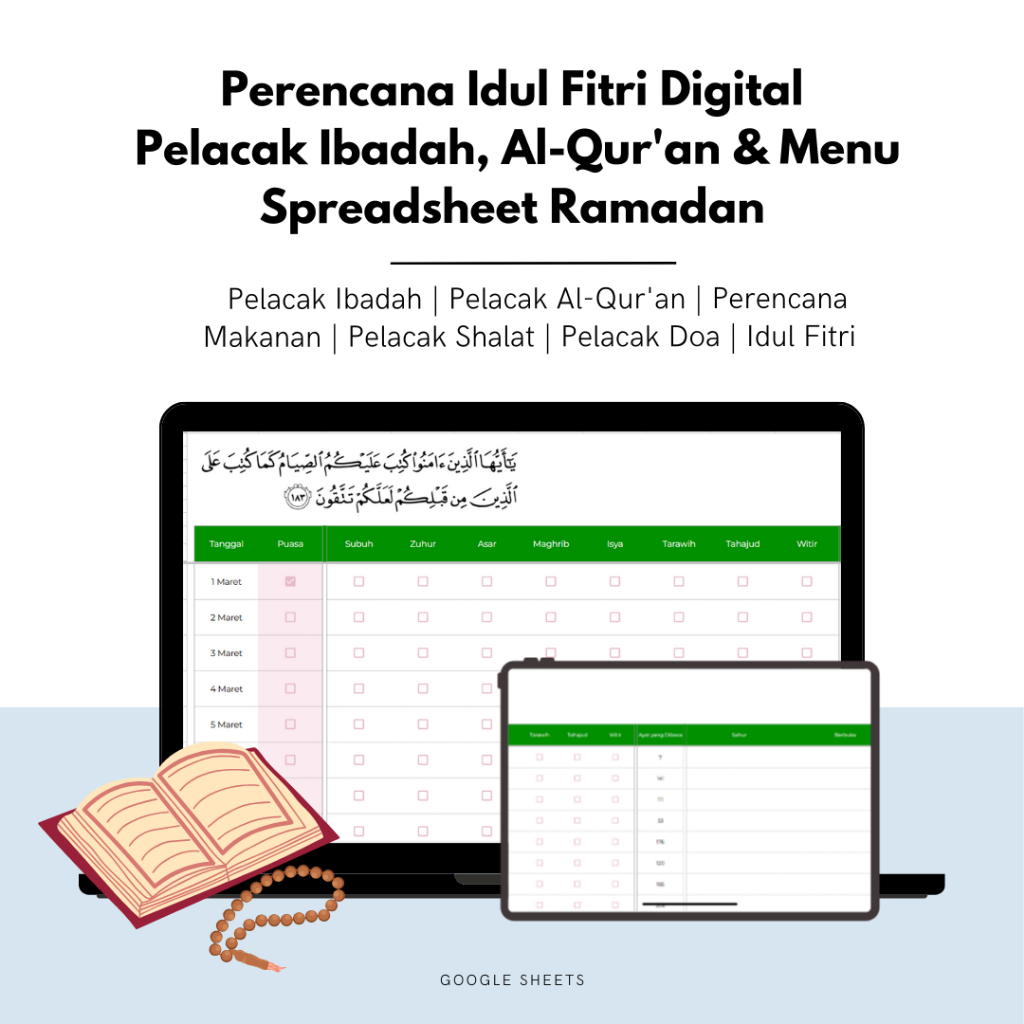 Jual Perencana Idul Fitri Digital , Pelacak Ibadah, Al-Qur'an & Menu ...