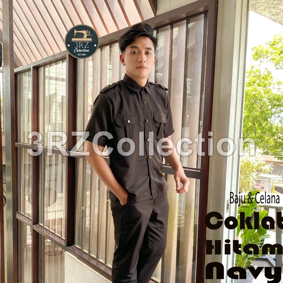 Jual KODE J76S Seragam safari Baju safari Setelan safari security ...