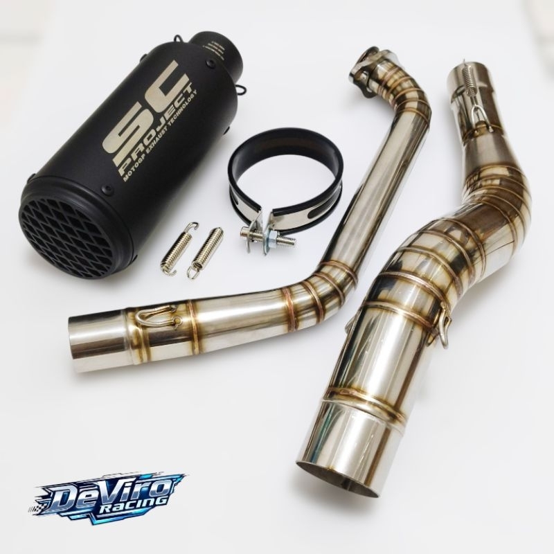 Jual Knalpot SC-Project CR-T Black SE Import Full System R15 V3 V4 CBR ...