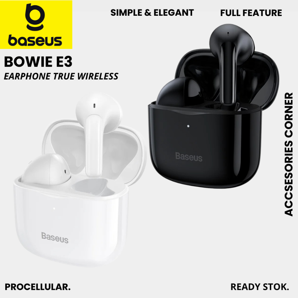 Jual Baseus Tws Bluetooth Heasdet Bowie E3 Earphone Wireless | Shopee ...