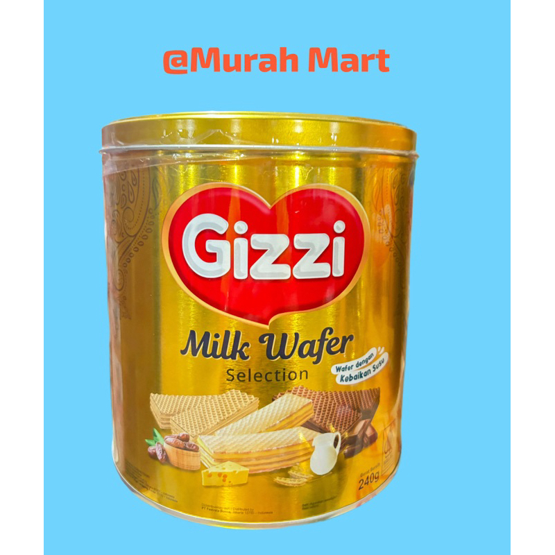 Jual (1 DUS ISI 6 KALENG) GIZZI MILK WAFER | Shopee Indonesia