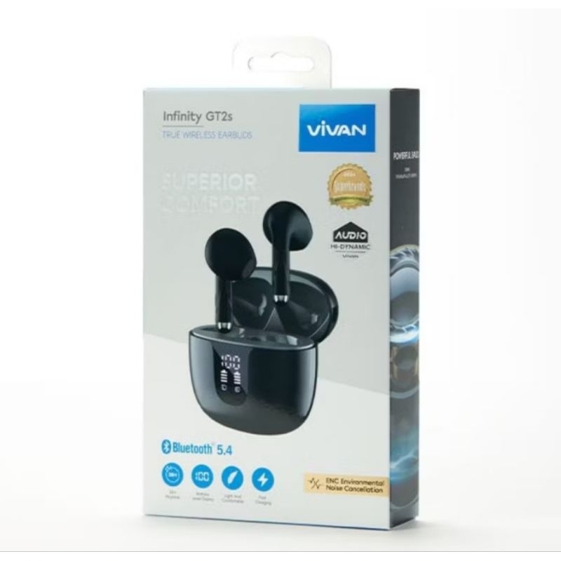 Jual Handsfree Handset Bluetooth Vivan TWS INFINITY GT2S Power Full ...