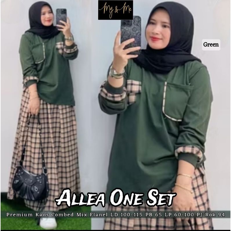 Jual ALLEA ONE SET matt kaos combed mix flanel | Shopee Indonesia