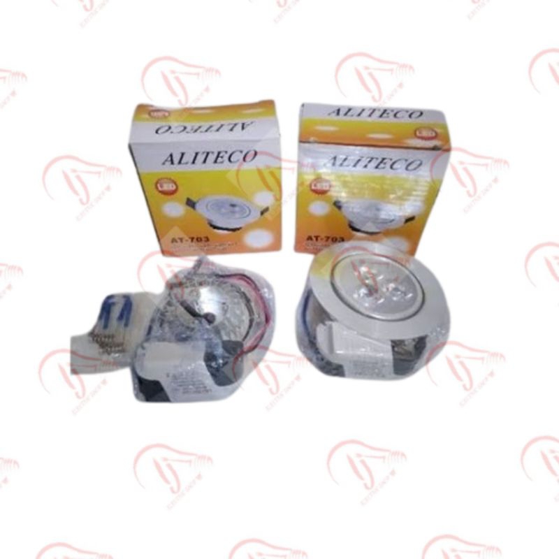 Jual LAMPU PLAFON PLAPON 3 MATA LED 3W SPOT LED SPOTLED 3 WATT DOWN LED ...