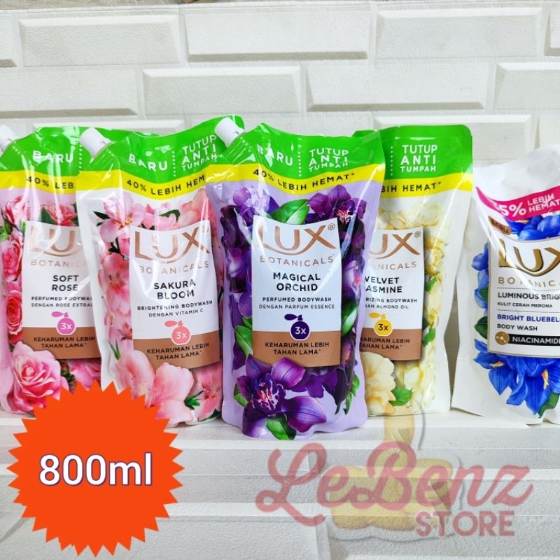 Jual Lux Botanicals Body Wash Sabun Mandi Cair Refill 800 ml | Shopee Indonesia