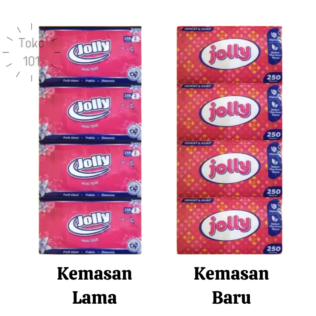 Jual Jolly Tissue 250 Sheets 1 Pack isi 4 Bungkus | Shopee Indonesia