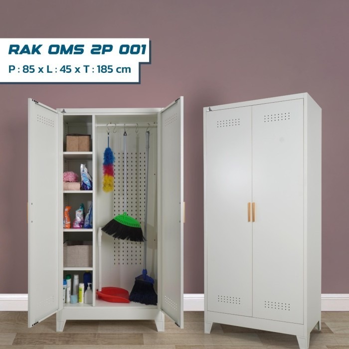 Jual OLYMSTEEL OMS 1 Pintu & OMS 2 Pintu Lemari Besi Rak Serbaguna/ Rak ...