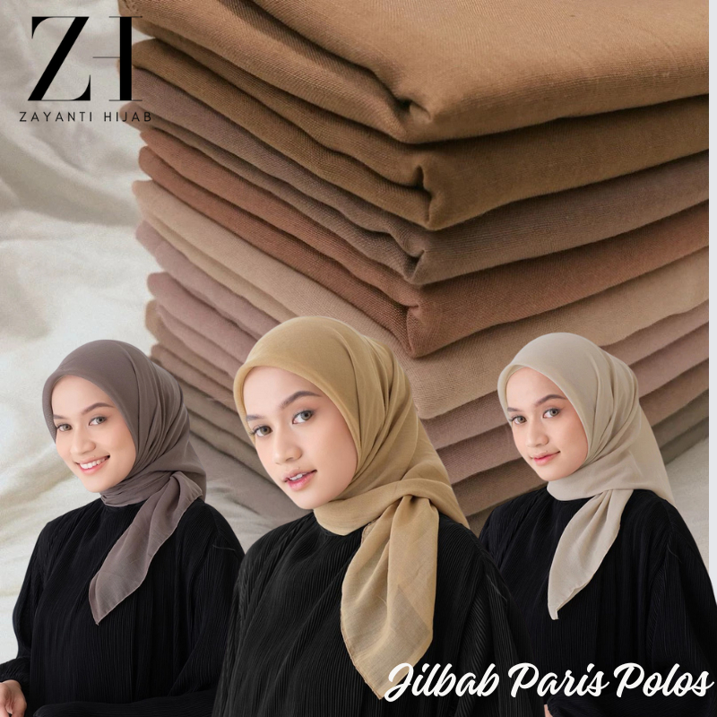 Jual Paris Jadul Premium Hijab Segiempat | Jilbab Paris Polos | Hijab ...