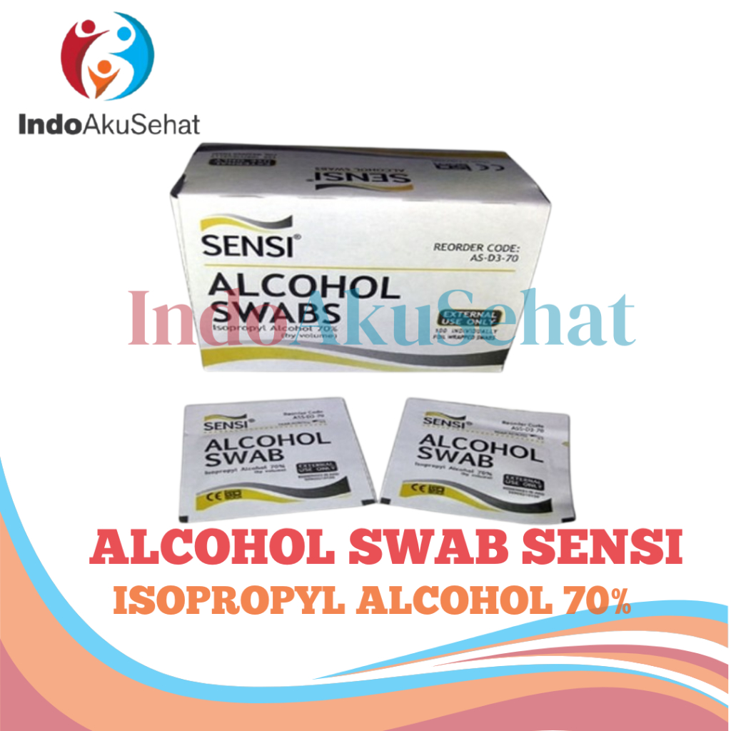 Jual ALKOHOL SWAB SENSI ALCOHOL SWAB TISU ALKOHOL ISI 100 TISSUE ...