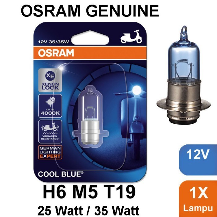 Jual Osram Cool Blue H6 Kaki-1 Lampu Depan Halogen Motor Bebek Matic Beat Mio Supra Jupiter 25w ...
