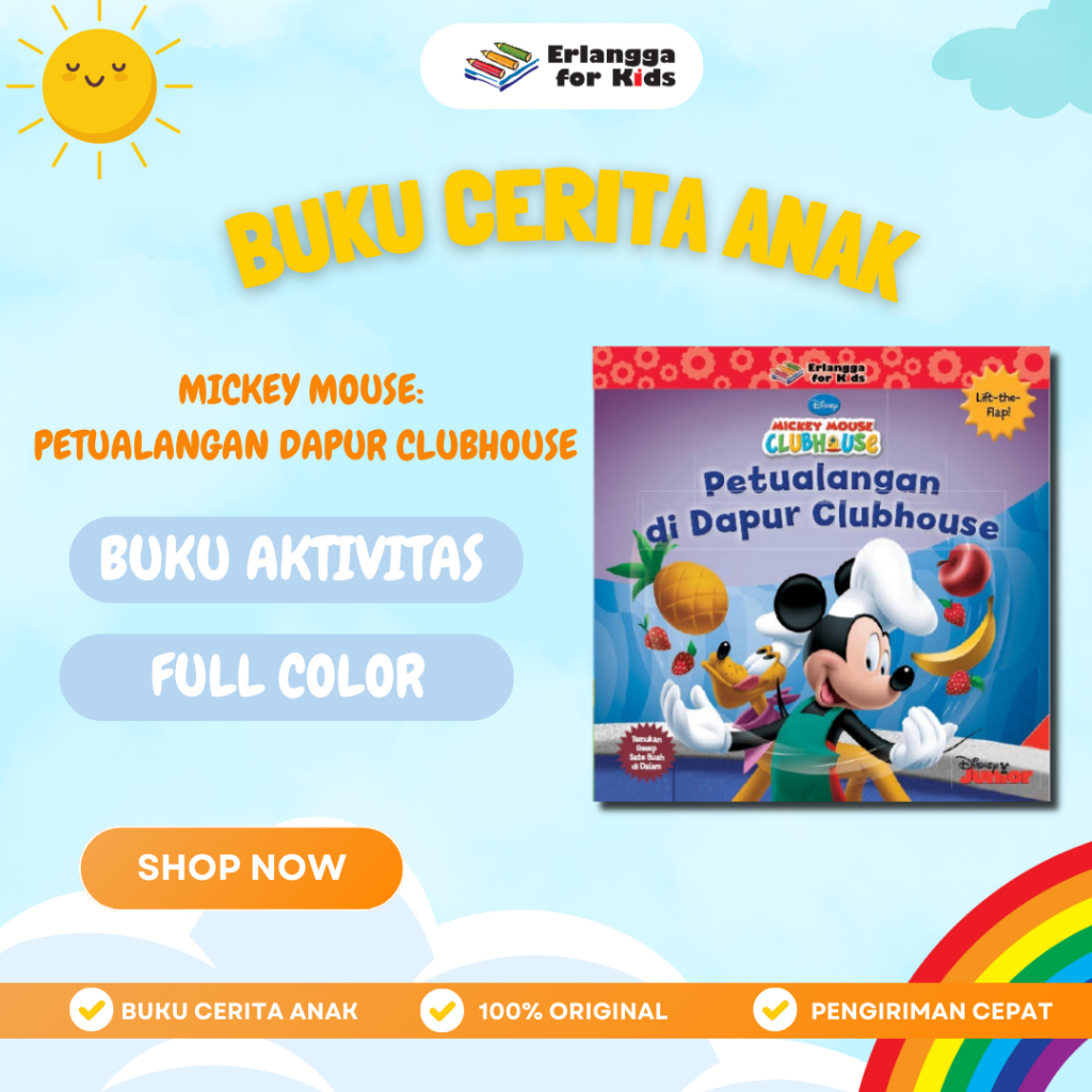 Jual [Erlangga Official] Buku Cerita Anak Bergambar: Mickey Mouse ...