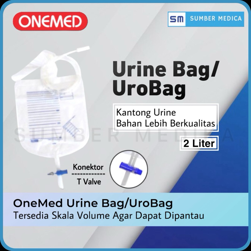Jual OneMed UroBag 2000 Urine Bag Kantong Urine Kapasitas 2 Liter ...