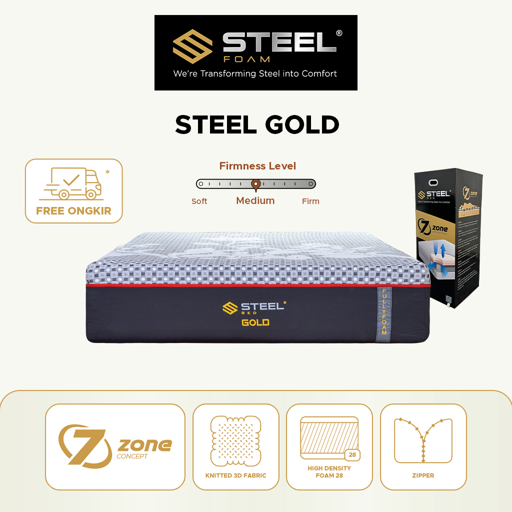 Jual Steel Foam - Kasur Busa Vacuum Steel Gold | Shopee Indonesia