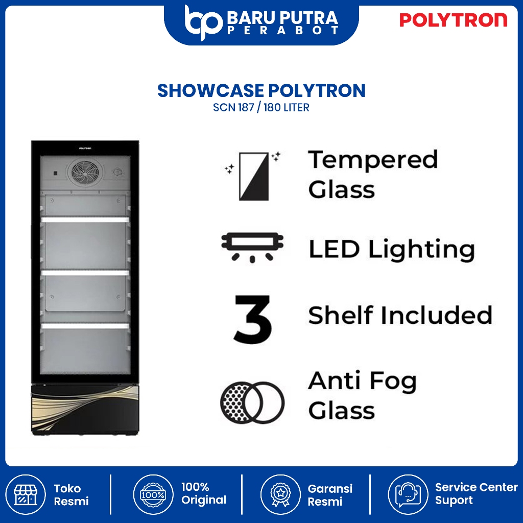 Jual POLYTRON SCN 187 - Showcase 180 Litre | Shopee Indonesia
