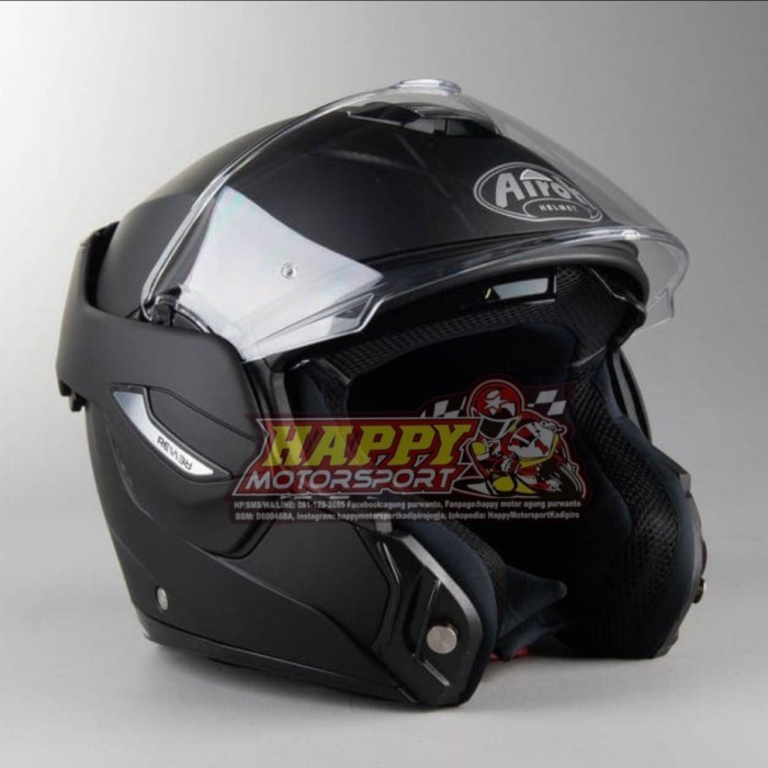 Jual Helm modular dual visor Airoh REV19 black & anthracite matt ...