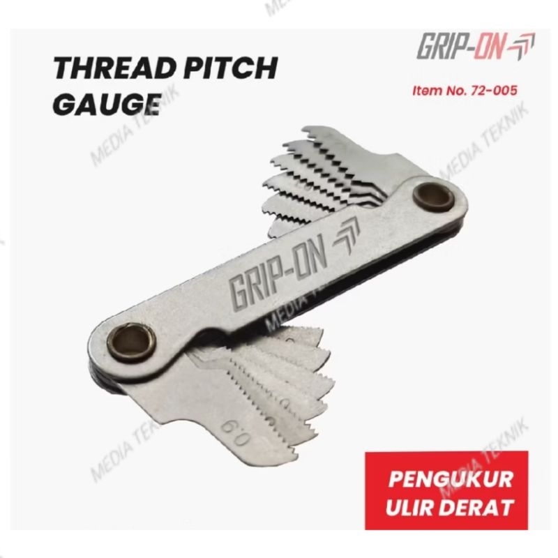 Jual Alat Ukur Ulir Drat Grip On Thread Pitch Gauge 12 Ukuran ...