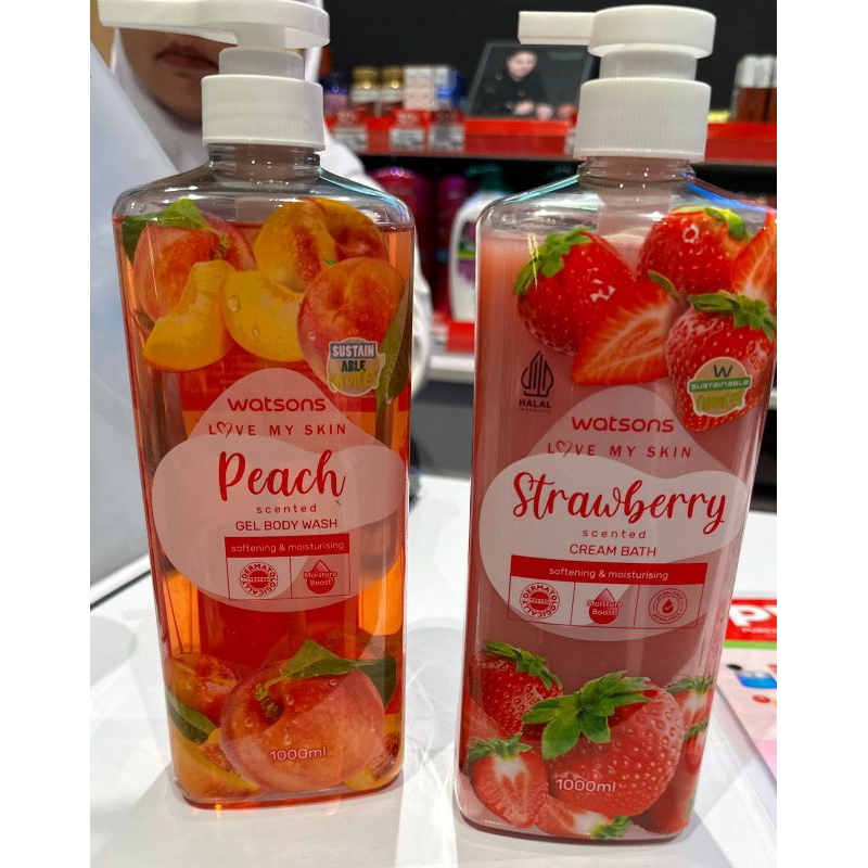 Jual NEW!! SABUN MANDI WATSONS STRAWBERRY & PEACH 1000ML | Shopee Indonesia
