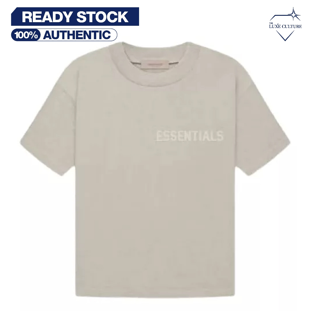 Jual FOG Essentials Logo Flocked Sand Tee / Kaos Branded Original | Shopee Indonesia