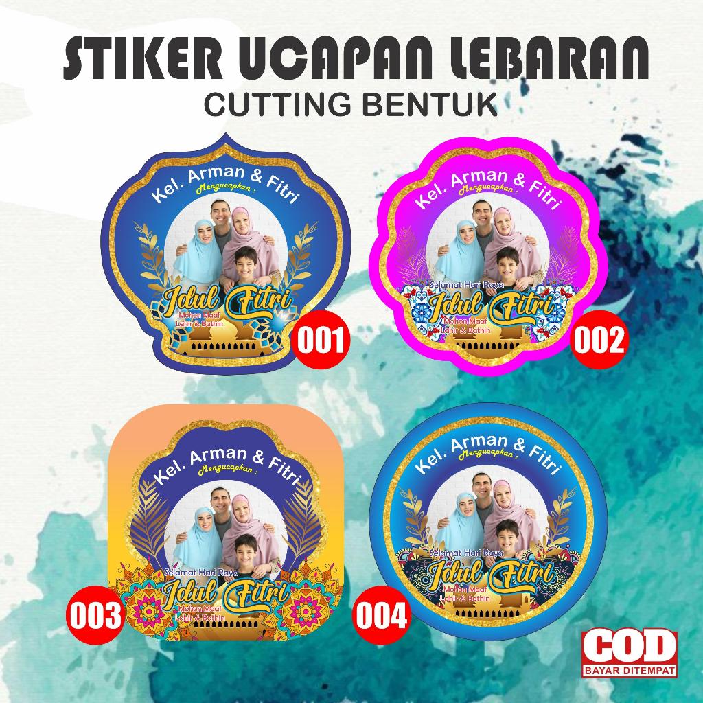 Jual stiker ucapan lebaran , Stiker Label Lebaran pakai photo sendiri ...