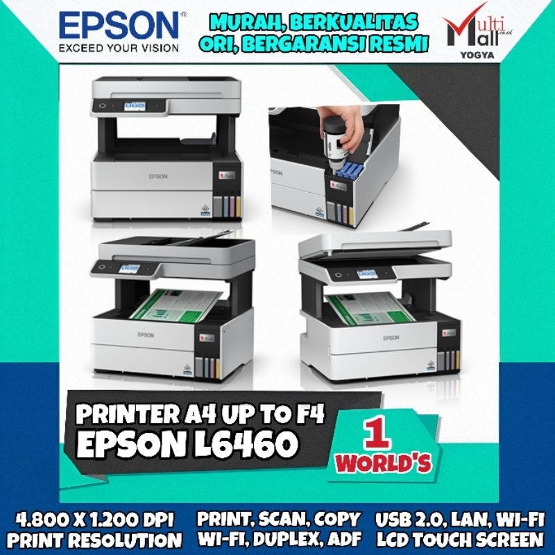 Jual Epson Printer L6460 Print Scan Copy WiFi Wireless Duplex with ADF ...