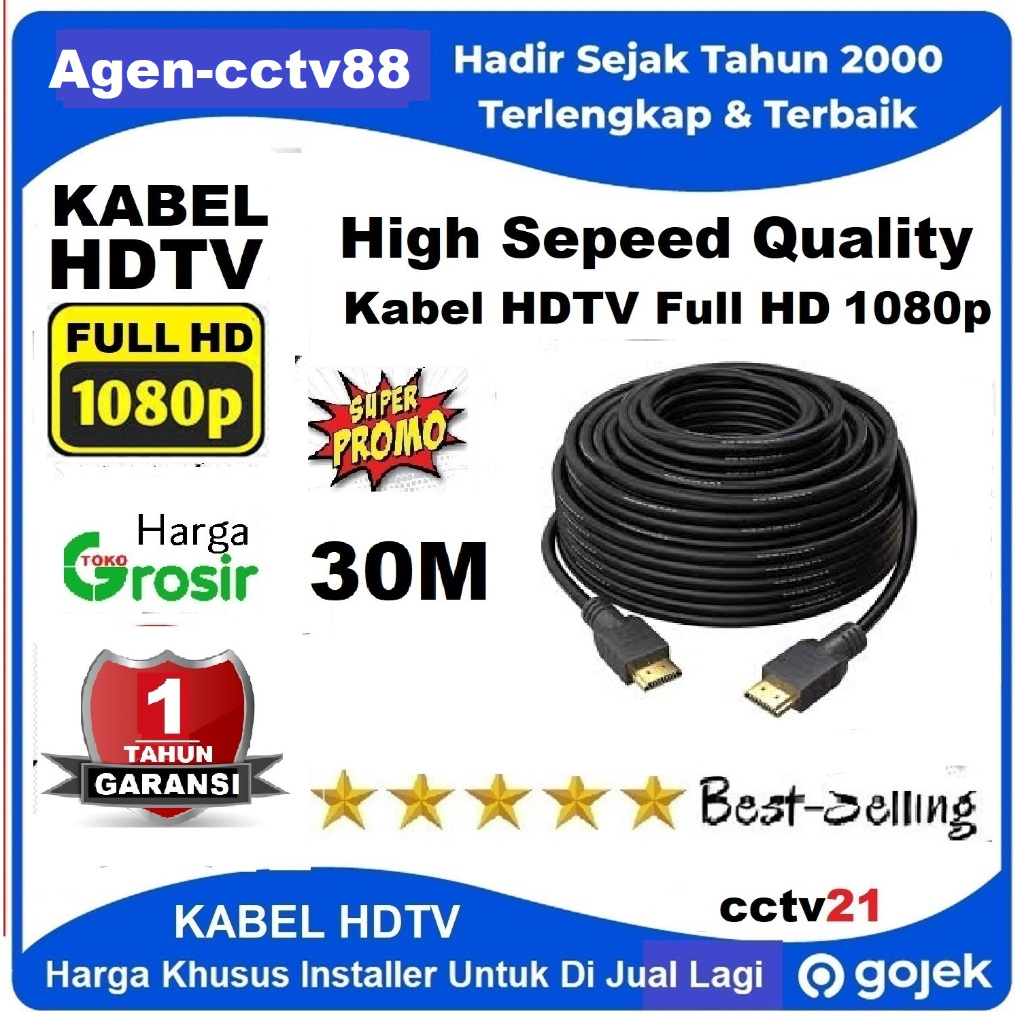 Jual Kabel HDTV 30M Full HD Versi 2.0V High Speed Harga Lagi Promo ...