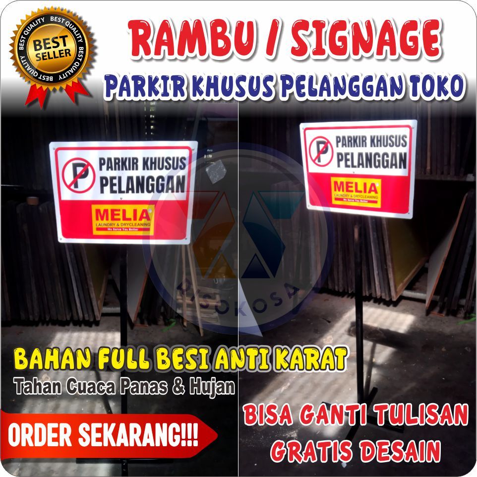 Jual RAMBU BESI PARKIR KHUSUS PELANGGN TOKO CUSTOME | Shopee Indonesia
